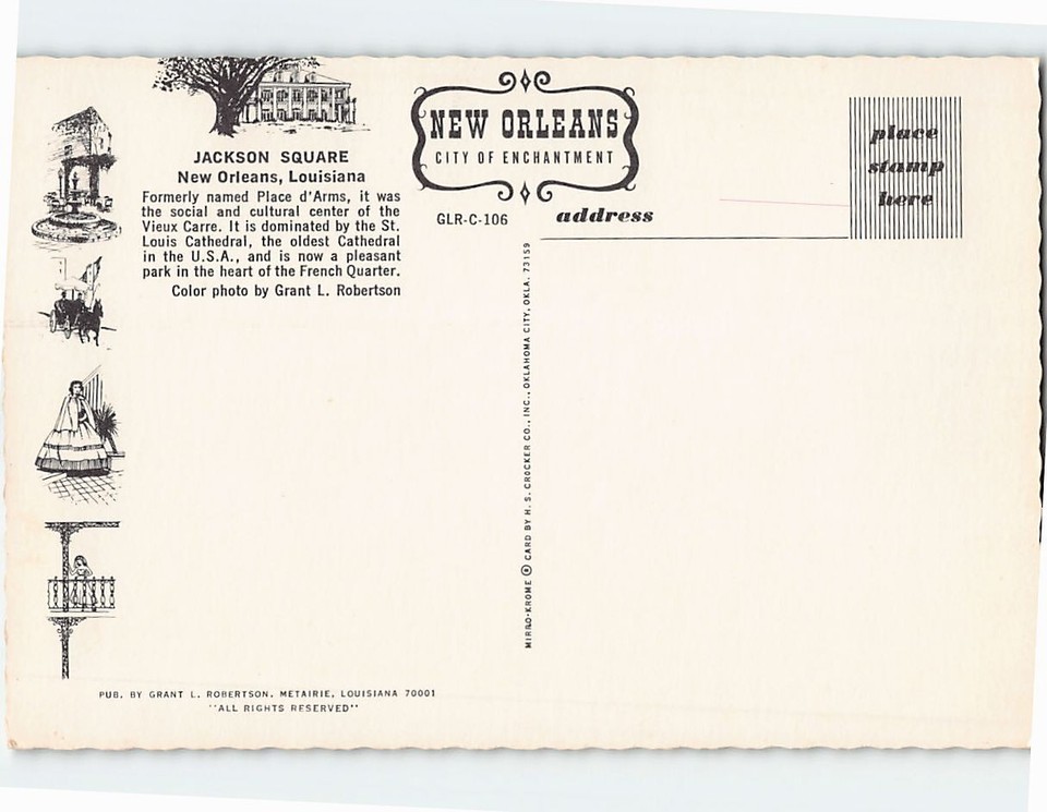 Postcard Jackson Square Louisiana USA | eBay UK