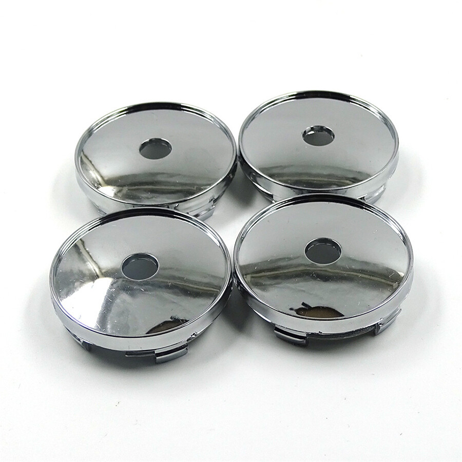 60mm Auto Car Wheel Hub Center Caps Tyre Rim Hub Cover Silver ABS ...