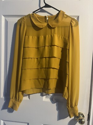 Mustard Yellow See Through Top | eBay