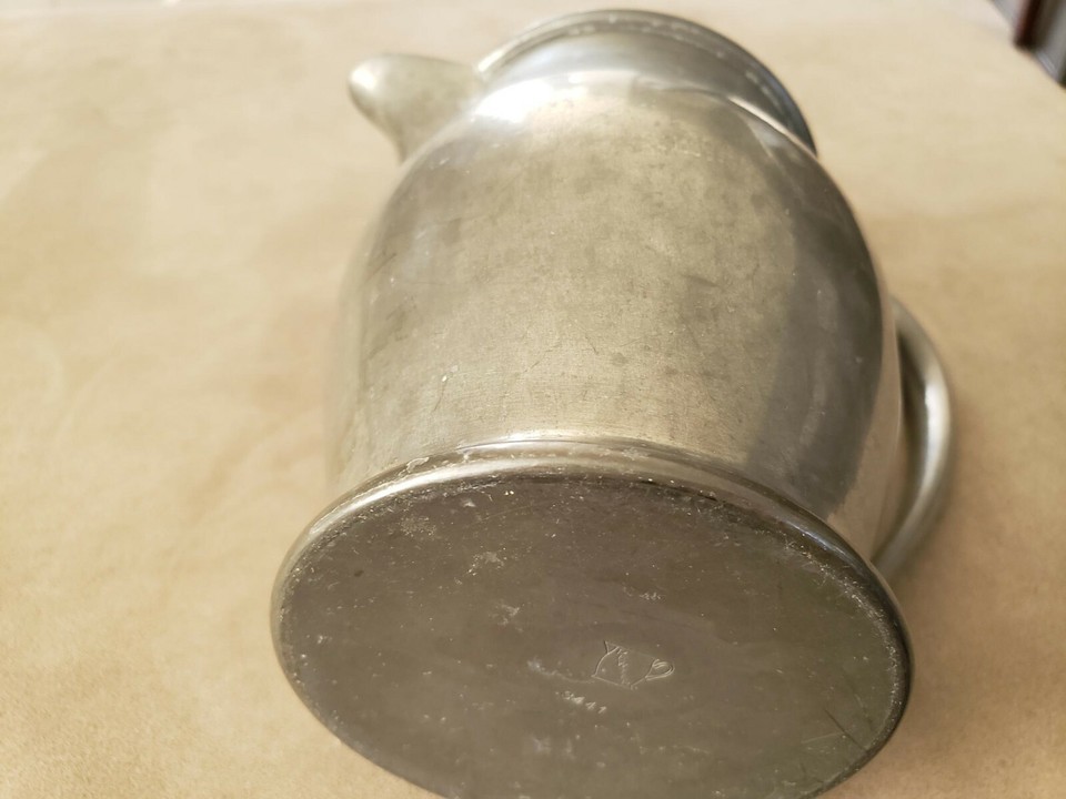 Very rare. Early Antique Primitive Pewter Water Pitcher - MARKED PEWTER ...