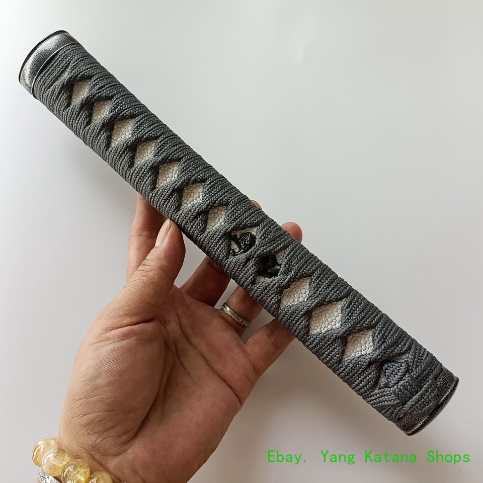 Grey Ito Katana Tsuka Japan Samurai Swords Katana Wood Handle Customizable #1627 | eBay