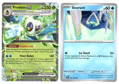Froslass ex 003/182 - Paradox Rift - Pokemon Card 2 Set - Double Rare ...