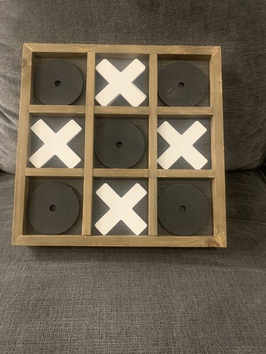 rustic wooden tik tak toe home decor board game | eBay