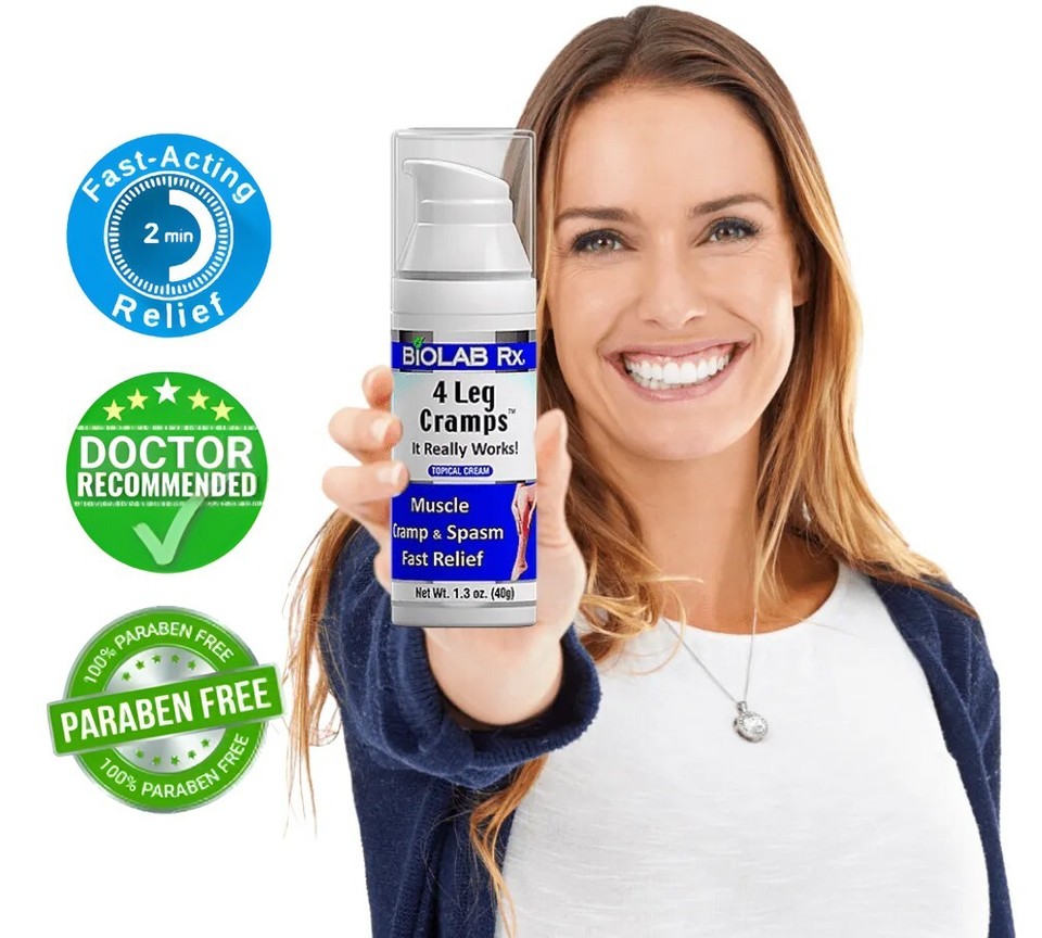 4 LEG CRAMPS Cream Muscle Cramps-Stop Cramps in Less than 2-3 minutes ...