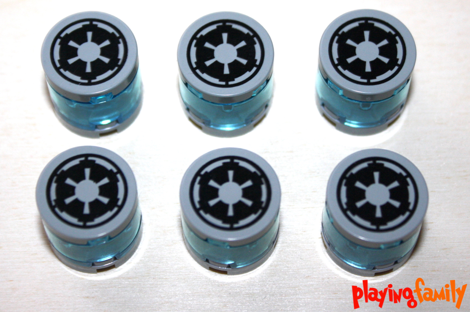 LEGO STAR WARS, 6 große Coaxium Behälter mit Imperium Logo aus LEGO ...