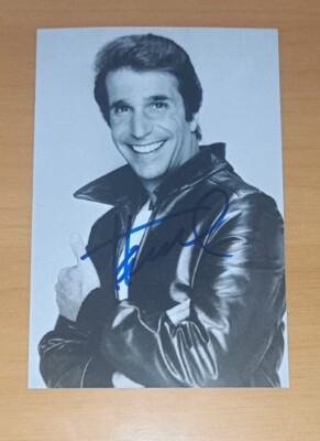 AUTOGRAFO Henry Winkler Fonzie HAND SIGNED FOTO AUTOGRAMM happy days ...