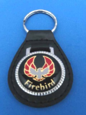 FIREBIRD PONTIAC AUTO LEATHER KEYCHAIN KEY CHAIN RING FOB #030 BLACK | eBay