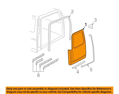 GM OEM 96-24 Express 1500 Back Door Door Components-Door Shell 22939492 ...