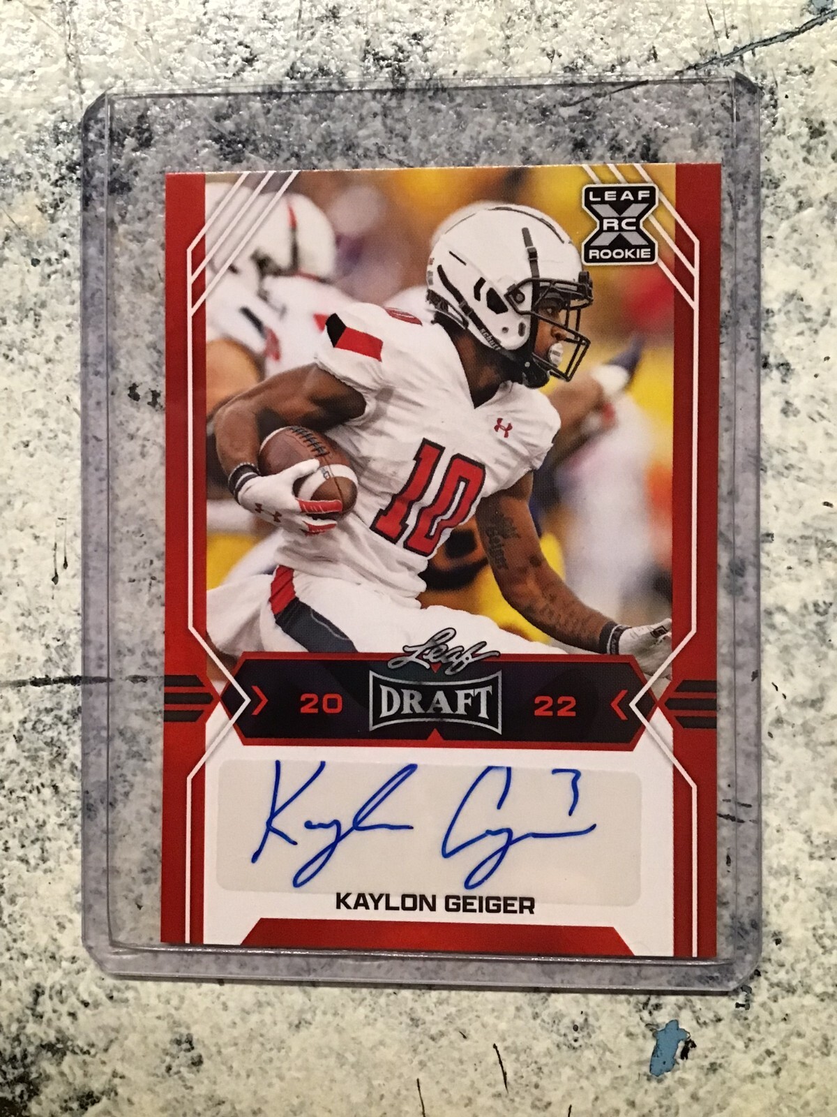 2022 Leaf Draft - Autographs Kaylon Geiger #BA-KG2 Red (AU, RC) for ...