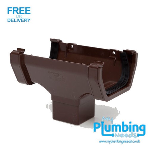 POLYPIPE 112mm SQUARE GUTTERING/RAINWATER FITTINGS BROWN PVCu | eBay