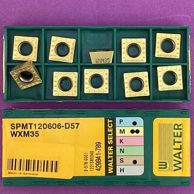 10pc WALTER SPMT 120606-D57 Carbide Milling Inserts WXM35🎯Machinist | eBay