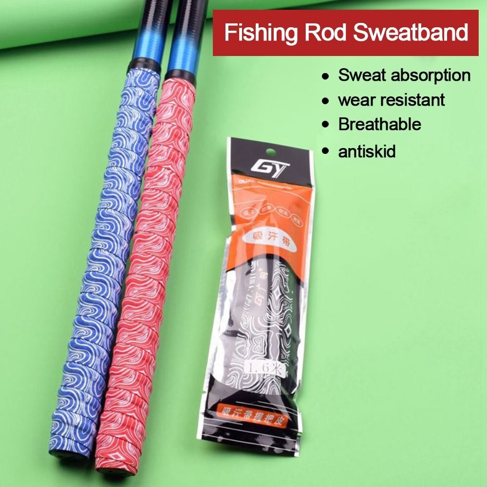 Gradient Colorful Fishing Rod Sweatband Anti Slip Tennis Overgrip ...