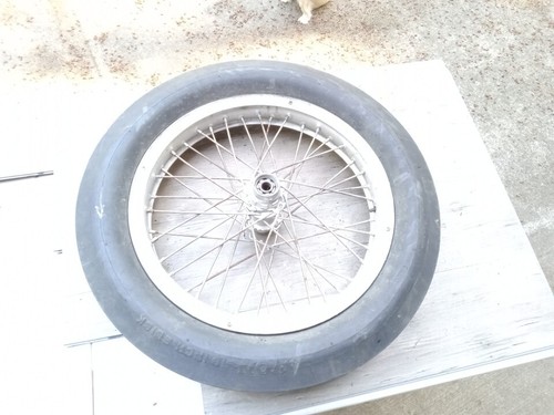 Harley Davidson WR Rear Wheel Hub Avon Drag Slick Tire antique ...