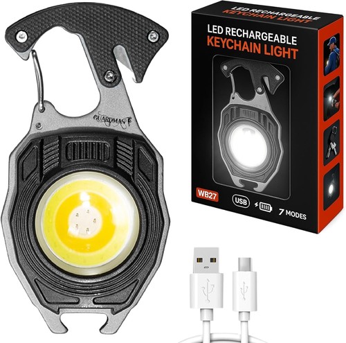 Survival Tool Fire Starter Emergency Light Carabiner Flashlight Multi ...