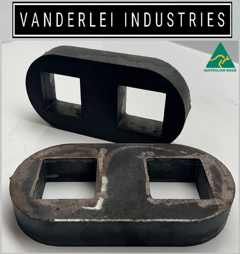 1 Pair 50mm Square 4" inch trailer axle mild steel drop plates 32mm ...