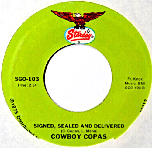 Cowboy Copas Signed Sealed and Delivered / Alabama Hits NM Country 45 7 ...