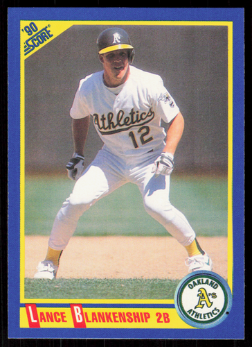 1990 Score 536 Lance Blankenship Oakland Athletics | eBay