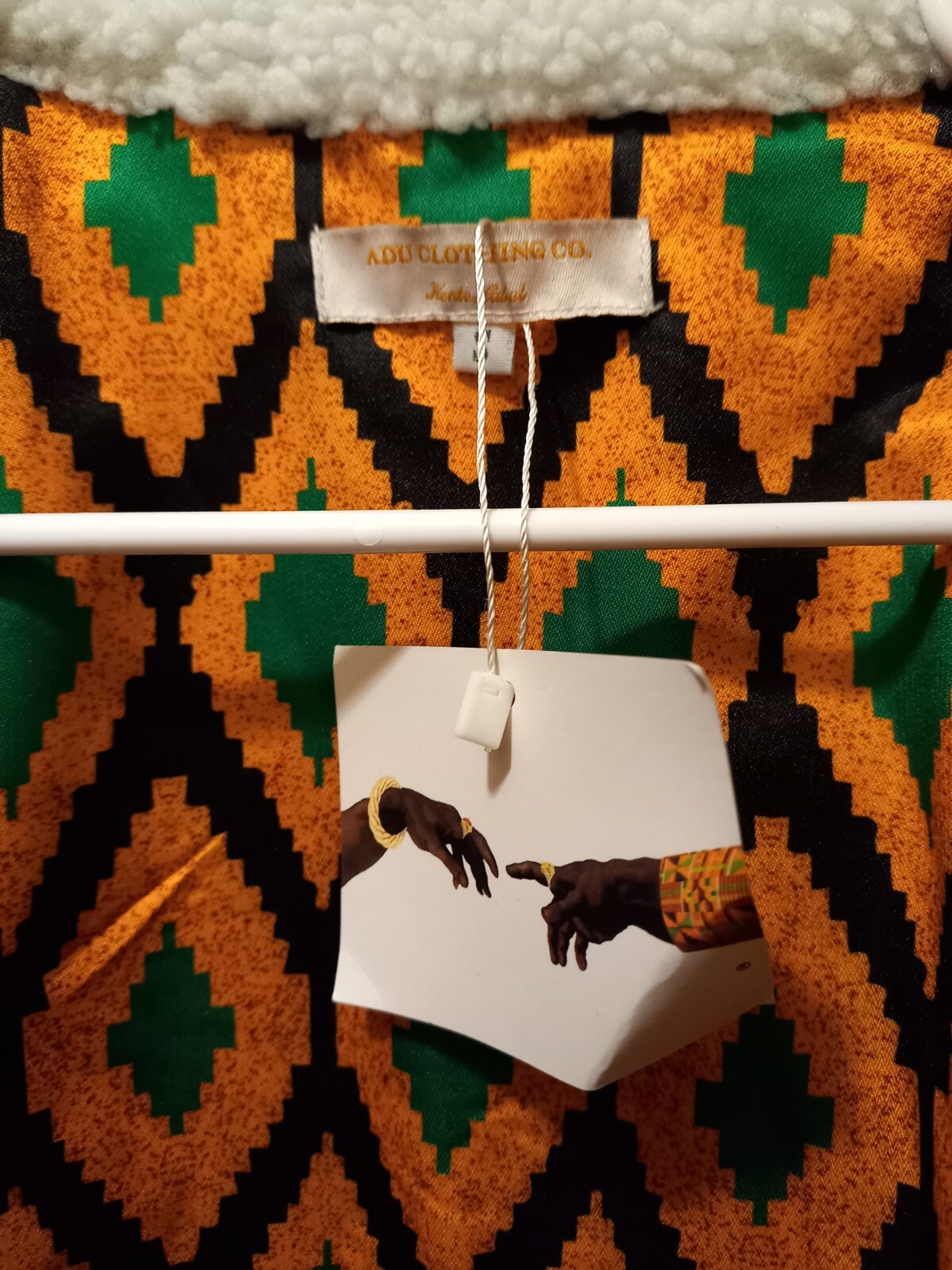 Rare African Brand Adu Clothing Jacket Kente Design Silk Lining Ghana ...