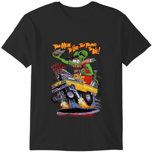 Rat fink, speed, power, chrome Black T-Shirts , Rat Fink Tshirt | eBay