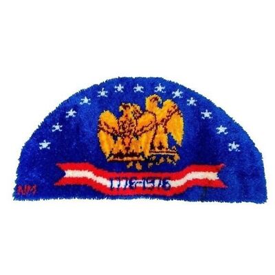 Vintage Bicentennial Eagle US 13 Stars Flag 1776-1976 Half Circle Latch ...