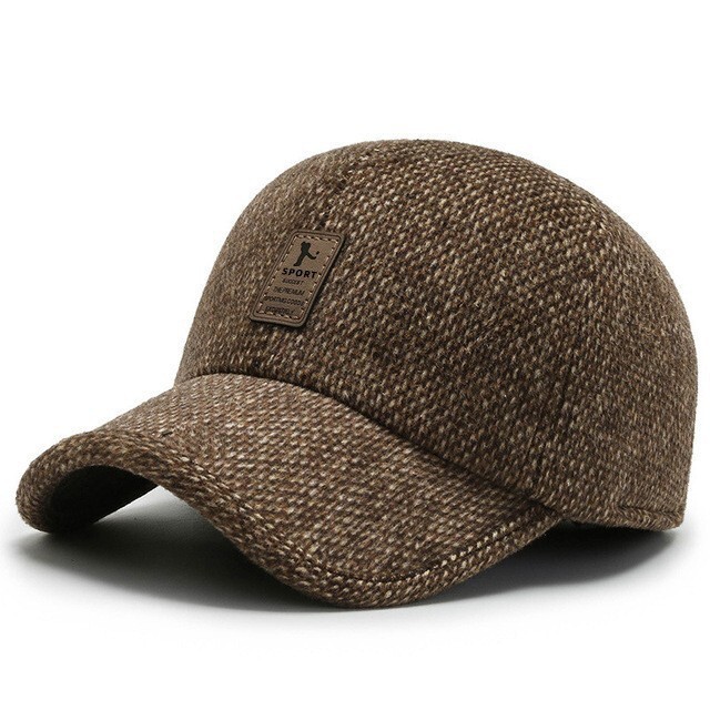 Wessiny Winter Baseball Cap with Ear Muffs, Adjustable Warm Baseball ...
