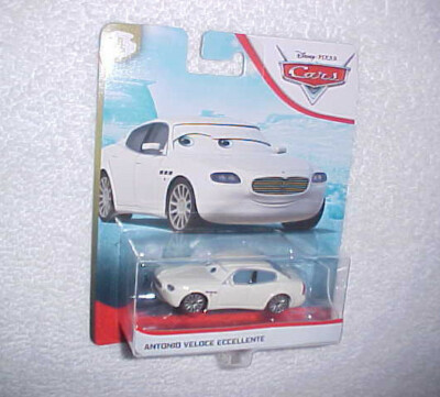 DISNEY PIXAR CARS "ANTONIO VELOCE ECCELLENTE" VHTF NEW MATTEL DIE CAST ...