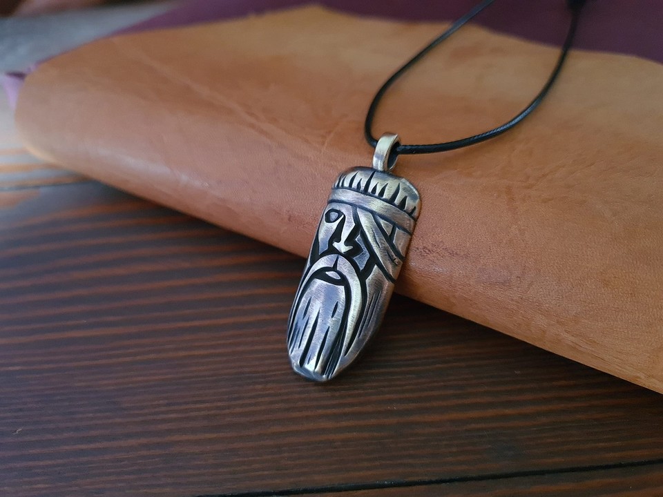 Odin Pendant Viking Necklace Talisman Jewelry Men Women Viking Gift ...
