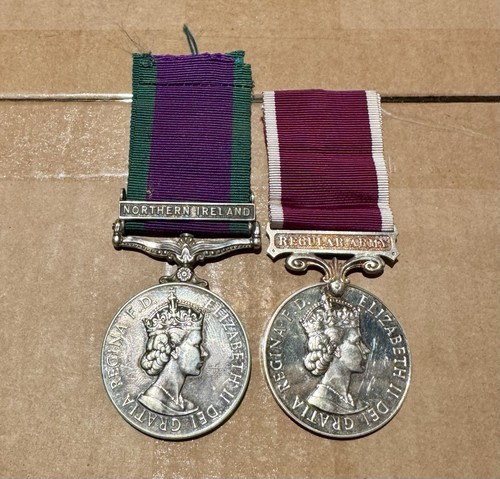 Northern Ireland GSM Medal, Army Long Service Medal, WARRANT OFFICER ...