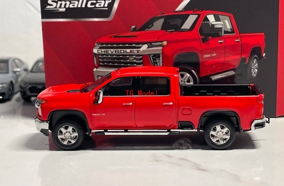 TG SC 1:64 Red Silverado Pickup Truck Sports Model Diecast Metal Car ...