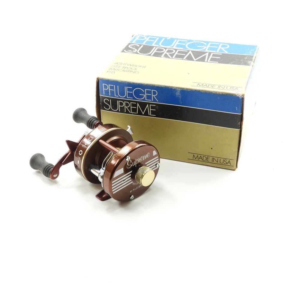 Pflueger Supreme Model CK Fishing Reel. Bronze. W/ Box. Made In USA. | eBay