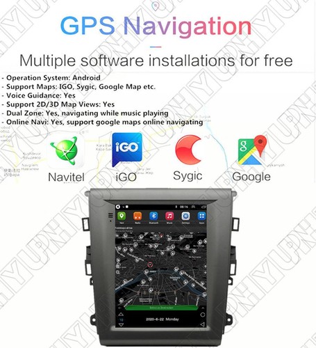 For 2013-2020 Ford Fusion Mondeo Android12 Stereo Radio GPS Navigation ...