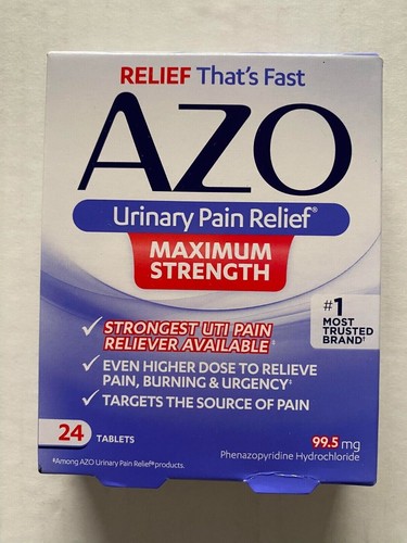 AZO Urinary Pain Relief Maximum Strength, #1 Most Trusted Brand, 24 ...