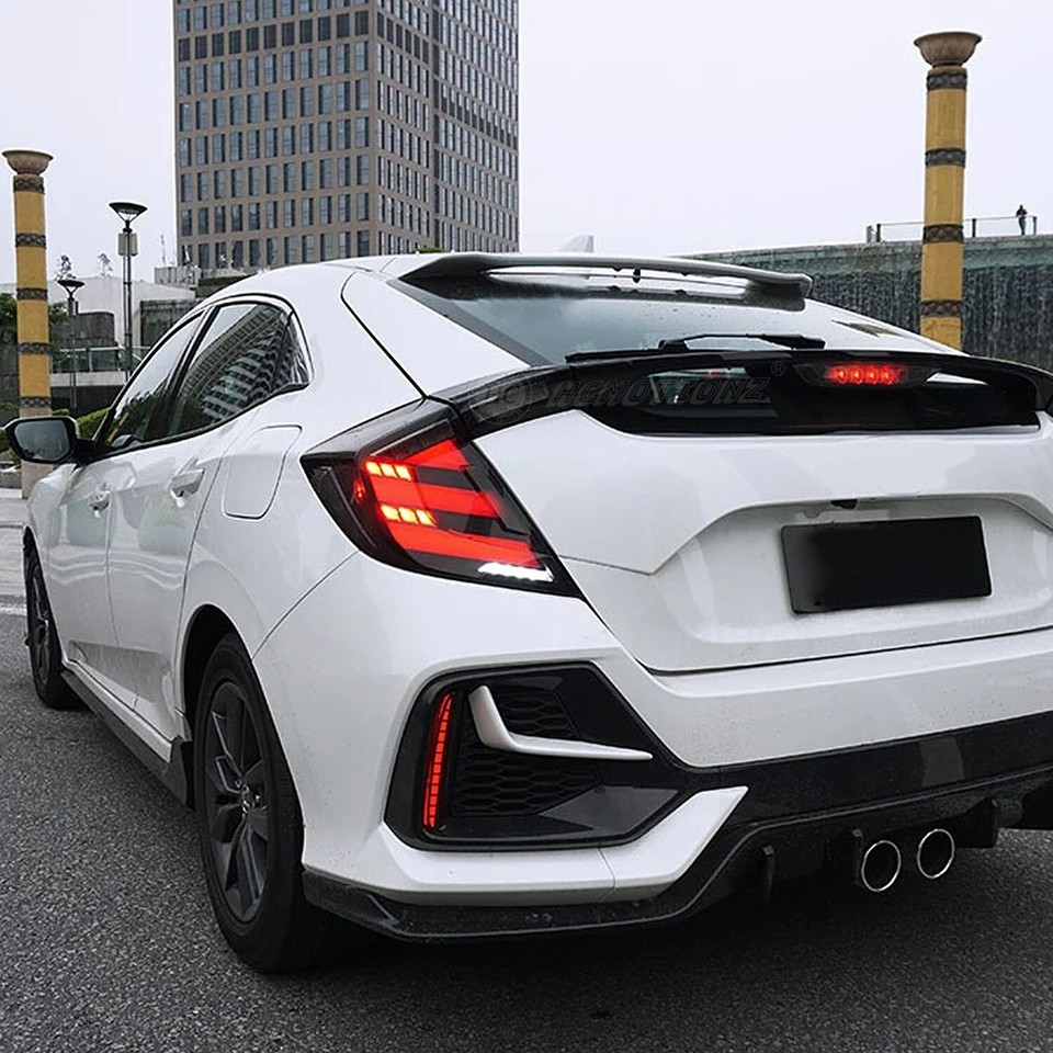 Clear LED Tail Lights For Honda Civic Hatchback 2017-2021 Mugen FK7 FK8 ...