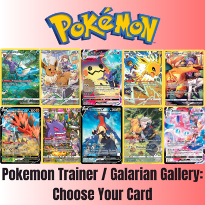 Pokemon Trainer Gallery: Choose Your Card! English NM Full Art Galarian ...