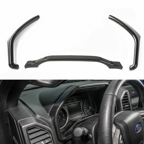 Carbon Fiber Center Console Dashboard Decoration Trim Kits for Ford ...