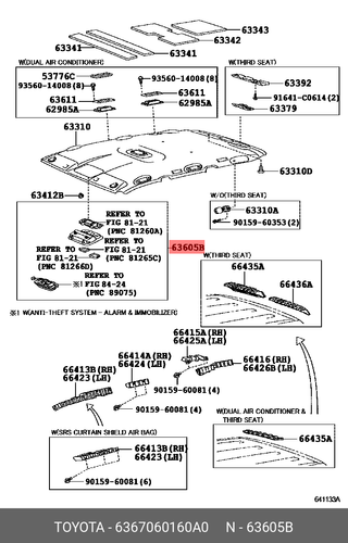 Genuine Box Sub-Assy, Roof Console, 6367060160A0 for TOYOTA 63670-60160 ...