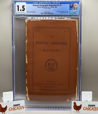 1st Issue National Geographic 1888 - Pop 1 Maps Intact OW - White Pages ...