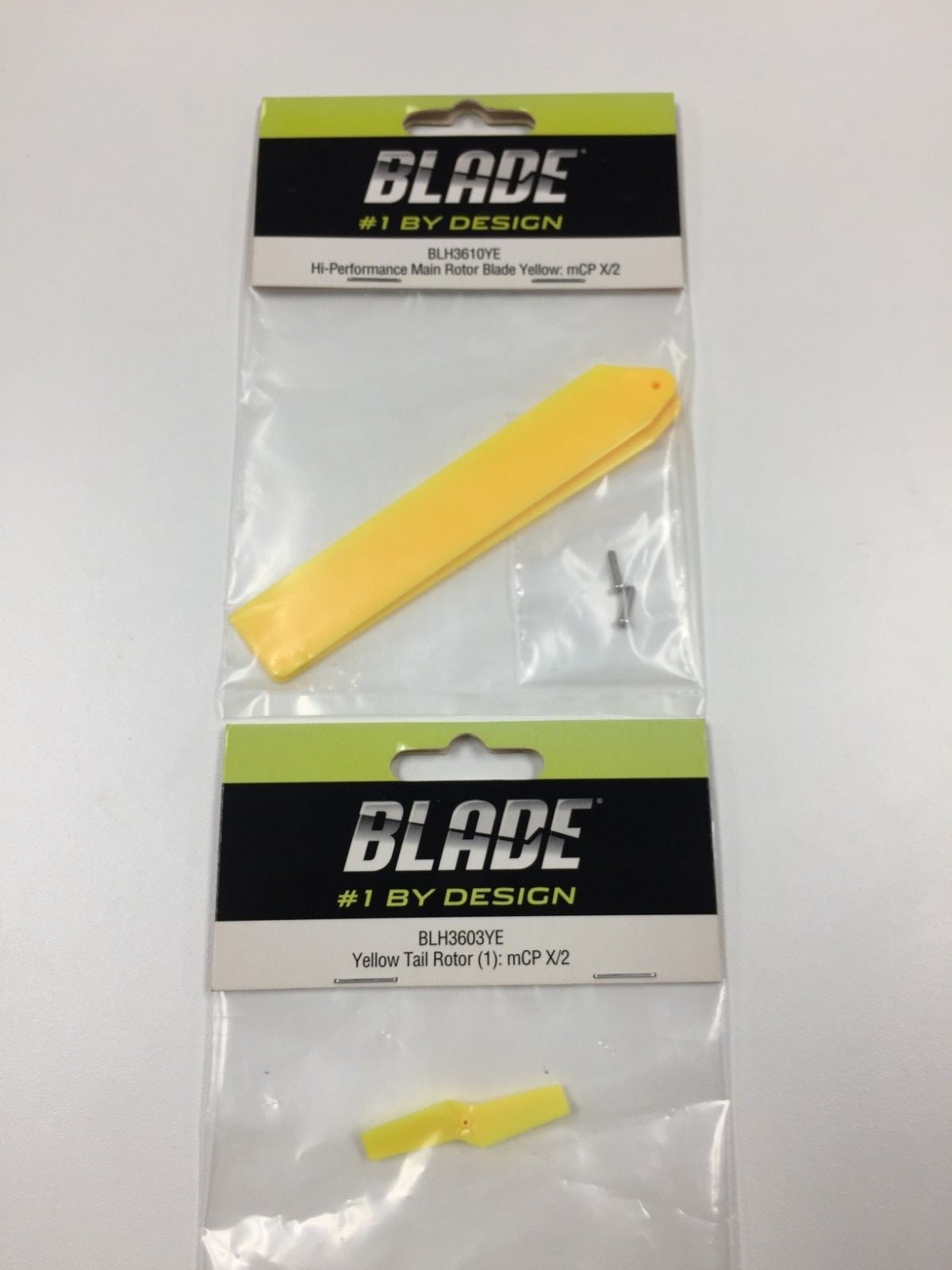 NEW! BLADE MCP X/2 YELLOW HI-PERFORMANCE & TAIL ROTOR BLADES. PART ...
