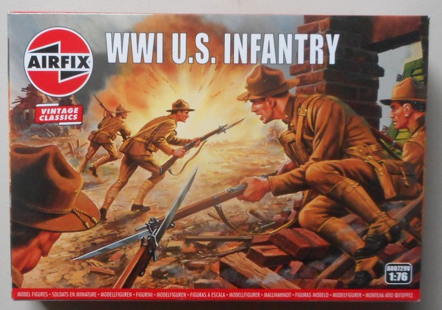 1 76 WWI US Infantry Military 48 Figures Model Kit Airfix Set for sale ...