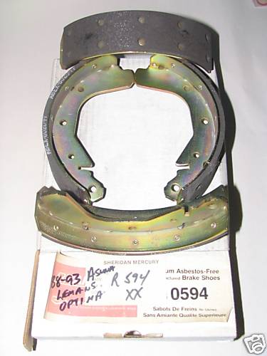 88-93 Pontiac Asuna Lemans Optima Rear Brake Shoes BRAKE-PRO R594 | eBay