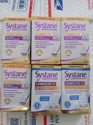 6 Boxes Assorted Systane Complete / Complete PF 2x 10mL Each Twin Pack ...
