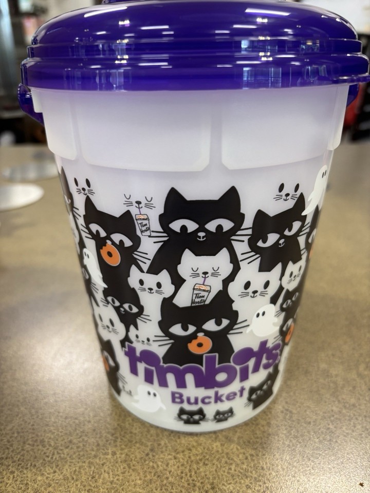 TIM HORTONS TIMBITS HALLOWEEN BUCKET 2025 Black Cat | eBay