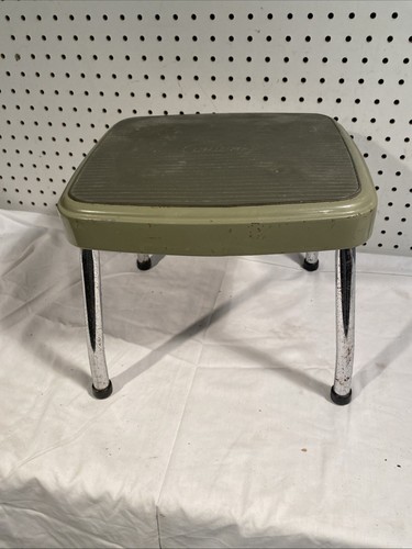 Vintage Mid Century Metal COSCO One-Step STOOL Green | eBay