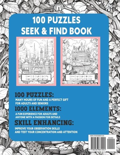 100 Puzzles Seek and Find Book: 1000 Hidden Objects | eBay