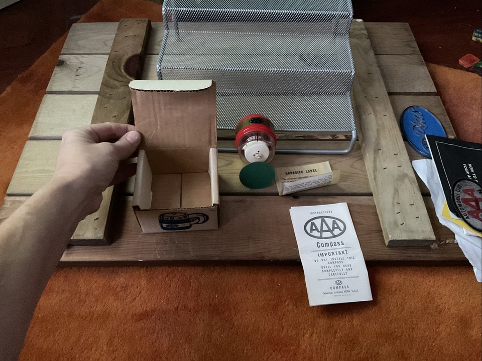 Vtg AAA Automobile Lot - Unused Car Compass w/ Box, Advertising ...