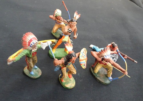 6 Original "Elastolin Indian Figures" c 1930s | eBay
