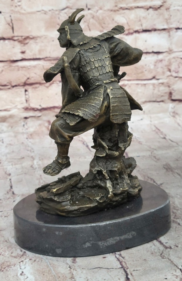 SAMURAI WARRIOR 100% BRONZE STATUE WITH AMAZING DETAIL JAPANESE SAMURAI ...