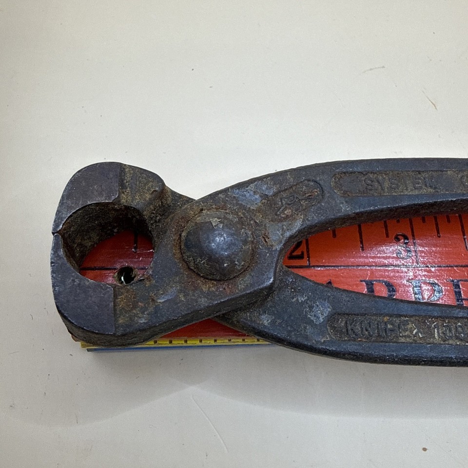 Vintage Knipex Nippers Straight Edge Cutters 8.75” 1098 Germany Red ...