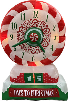 8ft Gemmy Airblown Inflatable Prototype Christmas Countdown Clock ...