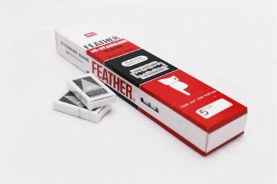 100 count Feather Hi-Stainless Double Edge Platinum Coated Razor Blades ...